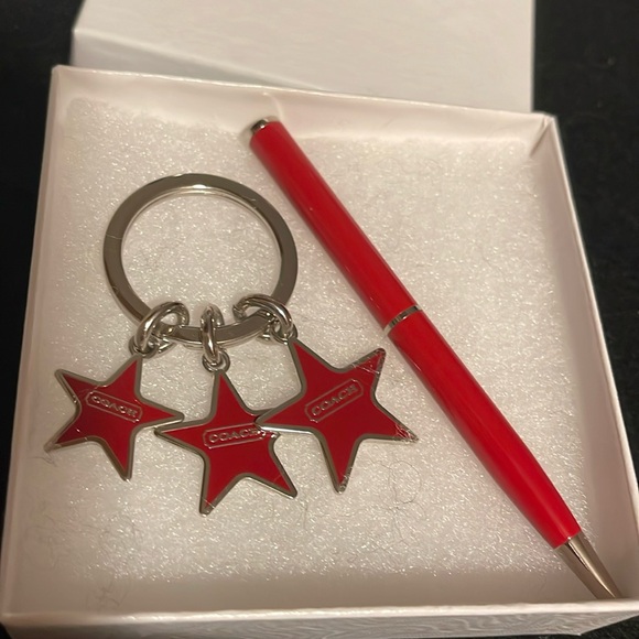 Coach | Accessories | Coach Stars Keychain And Pen Set | Poshmark